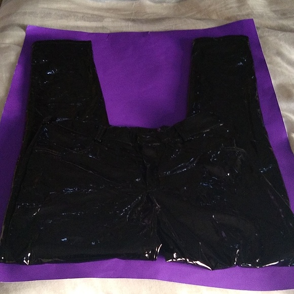 Sonya Morgan | Pants & Jumpsuits | Sonja Morgan Black Vinyl Like Pants ...